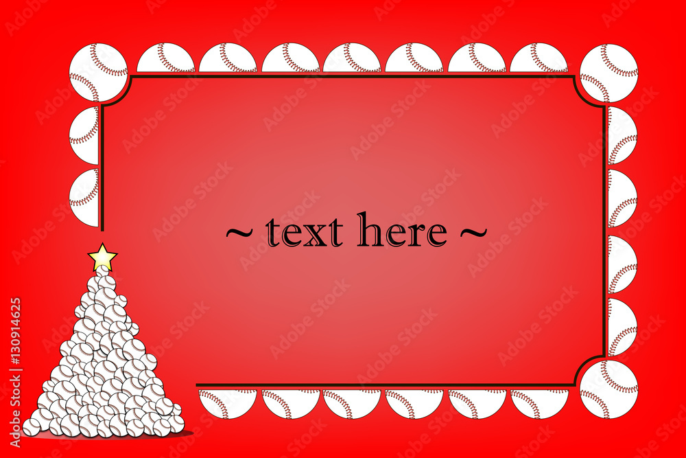 Frame with baseball Stock Vector | Adobe Stock