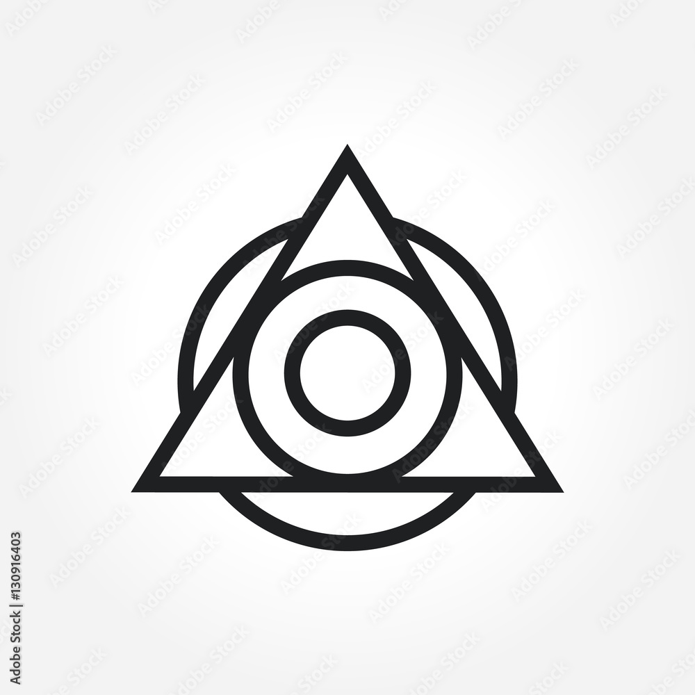 Triangle Symbol Design Stock Vector | Adobe Stock