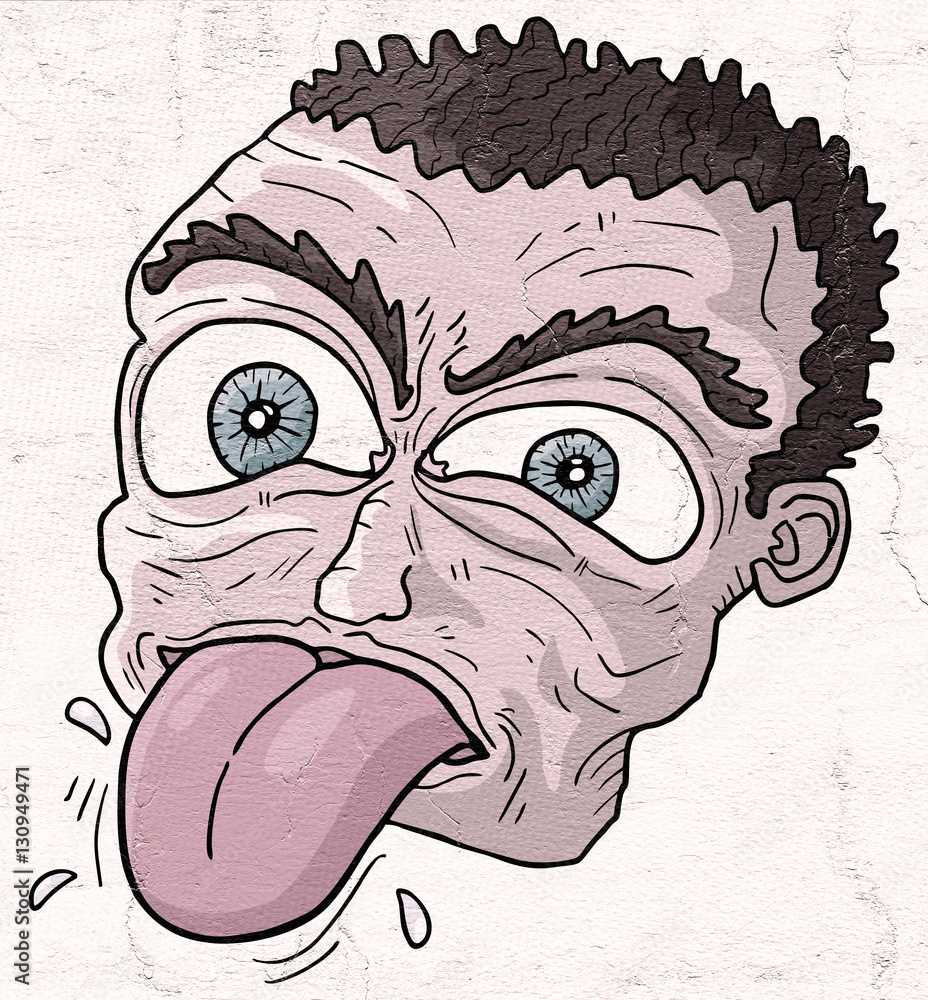 Tongue out Stock Illustration | Adobe Stock