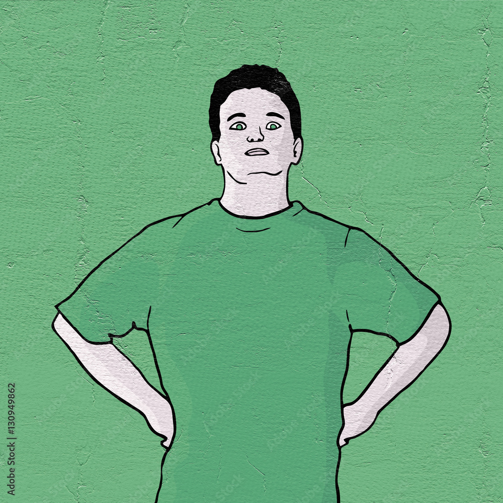 green boy Stock Illustration | Adobe Stock