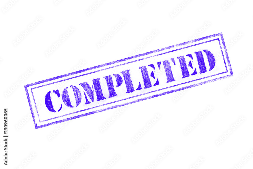 'COMPLETED' rubber stamp over a white background Stock Illustration ...