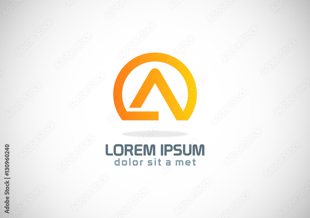 round line letter a company logo Stock Vector | Adobe Stock