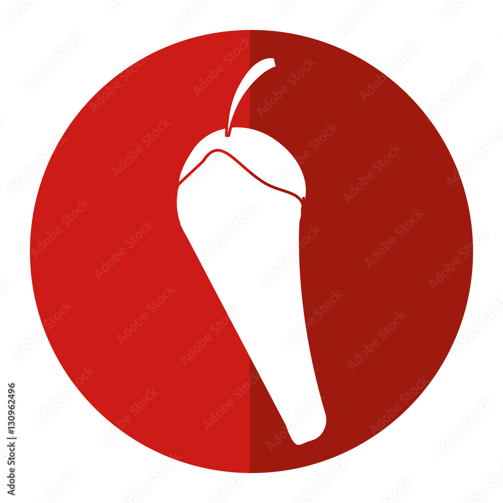 chili pepper vegetable red circle shadow vector illustration eps 10 ...