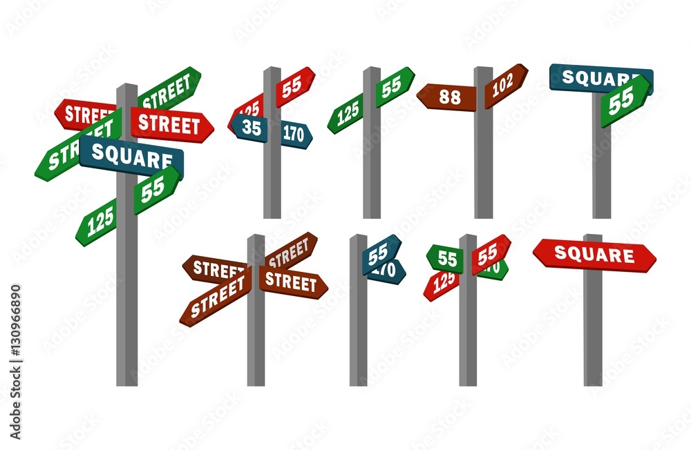 street signs of arrows Stock Vector | Adobe Stock
