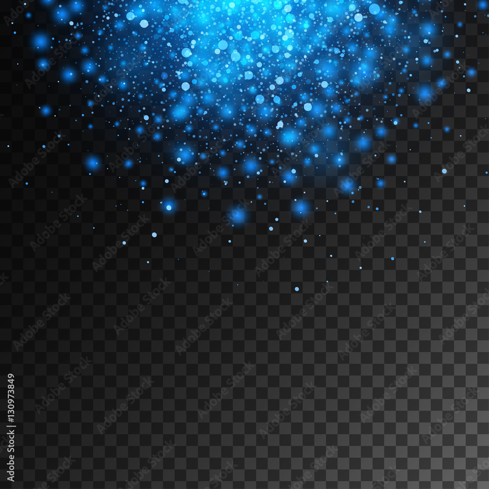 Vector magic blue glow light effect isolated on transparent background ...