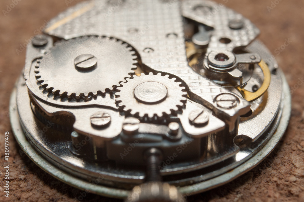 Detail of watch machinery. Stock-Foto | Adobe Stock