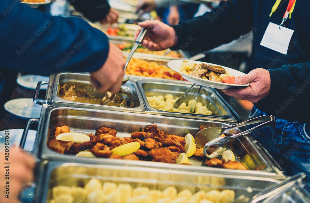 Cuisine Culinary Buffet Dinner Catering Dining Food Celebration Stock ...