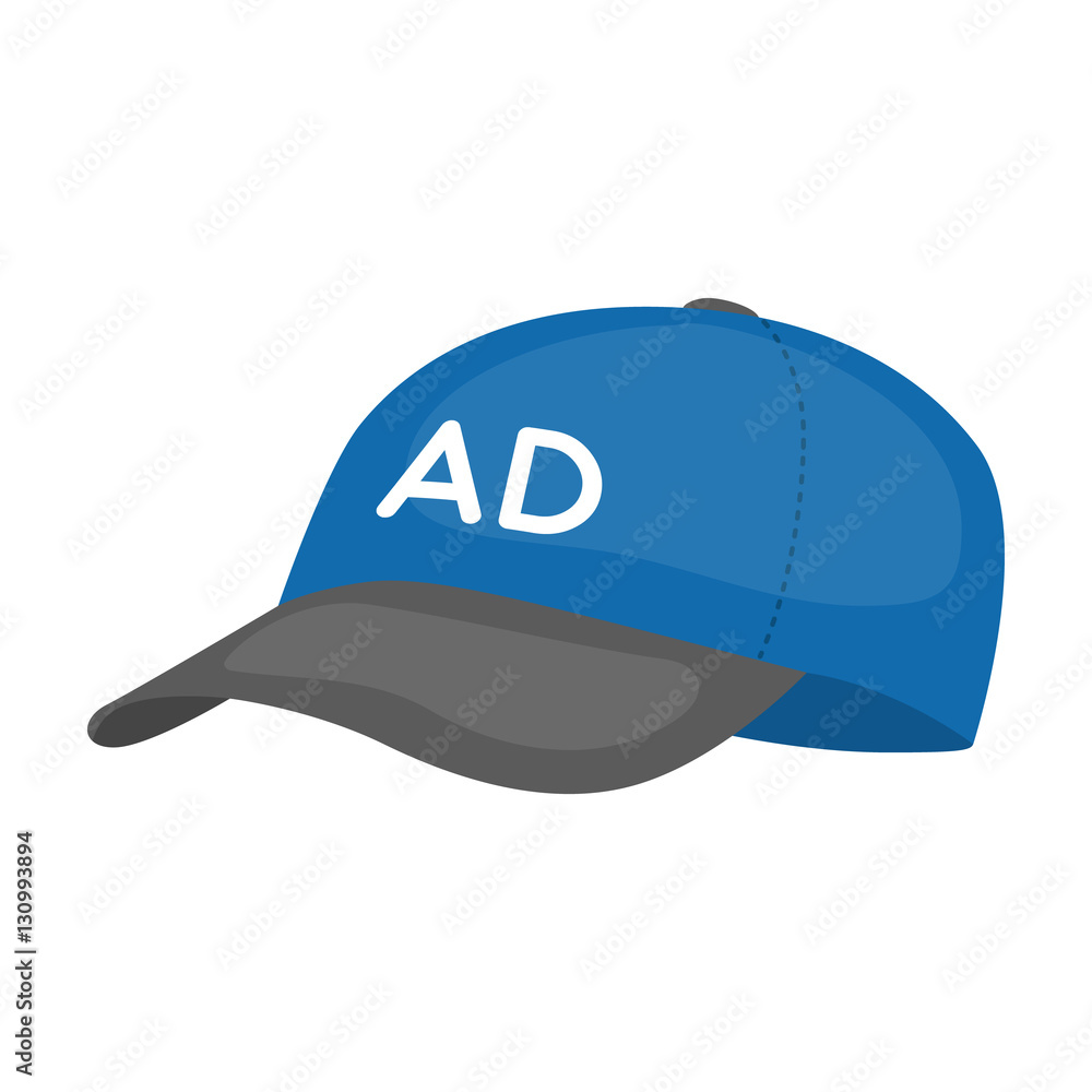 Baseball cap advertising icon in cartoon style isolated on white ...