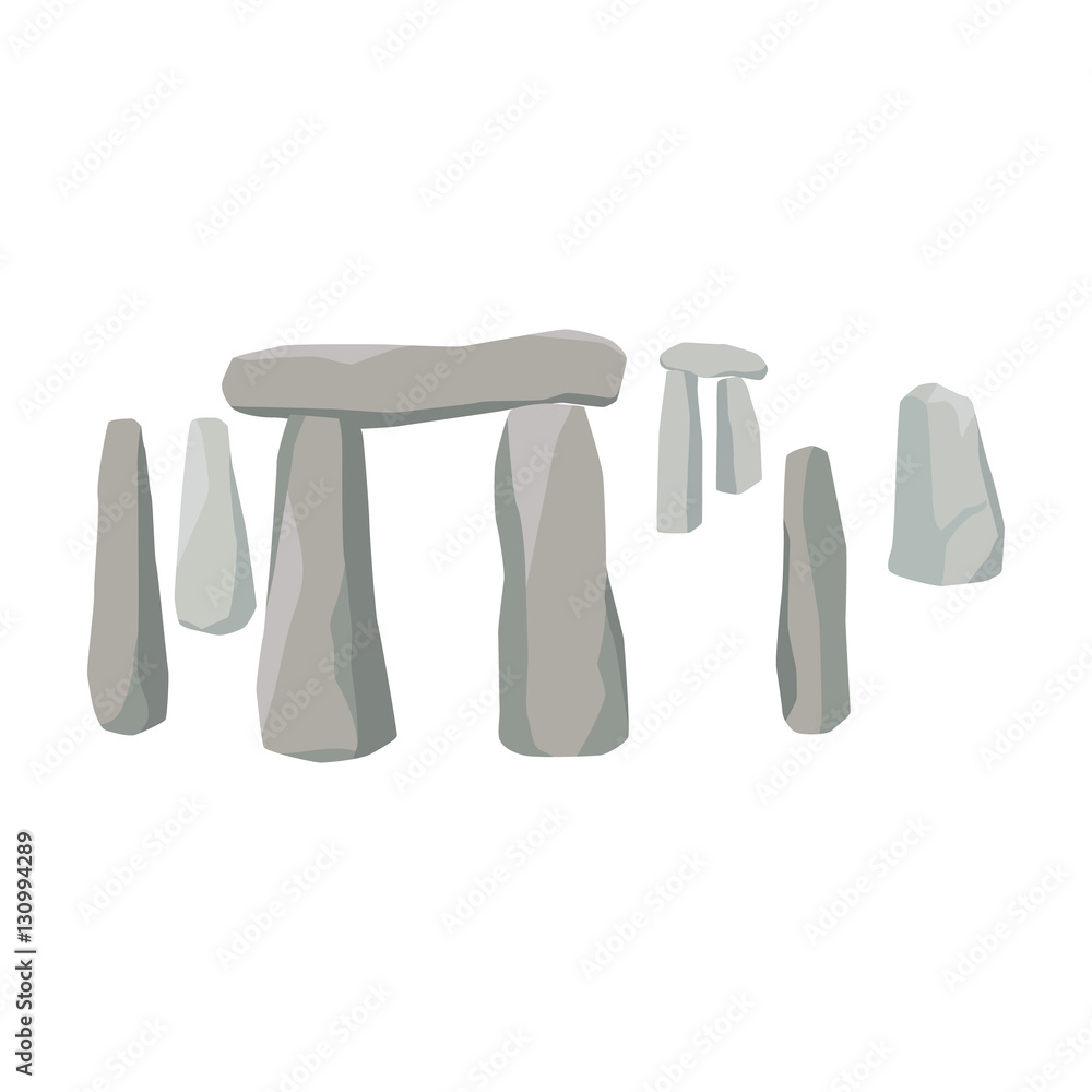English stone monument icon in cartoon style isolated on white ...