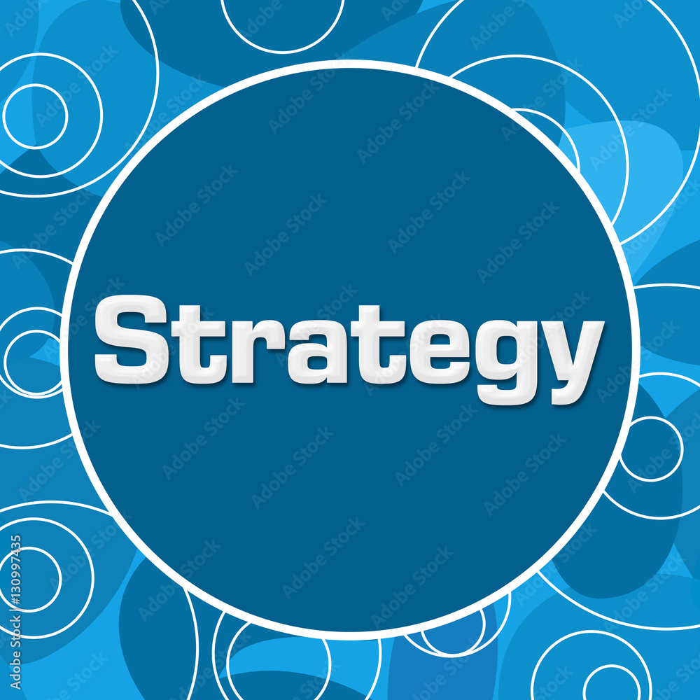Strategy Blue Abstract Rings Background Stock Illustration | Adobe Stock