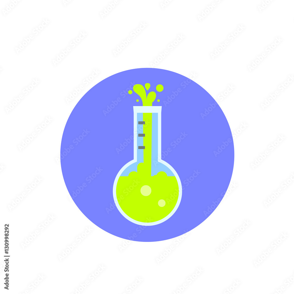 Flask flat icon Stock Vector | Adobe Stock