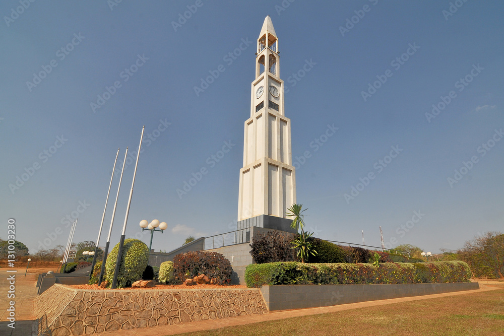 WWI and WWII war memorial tower in Lilongwe - the capital city of ...