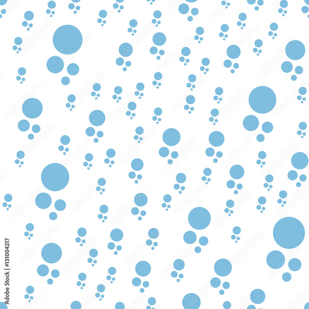 Vector seamless pattern. Blue bubbles on white background Stock Vector | Adobe Stock