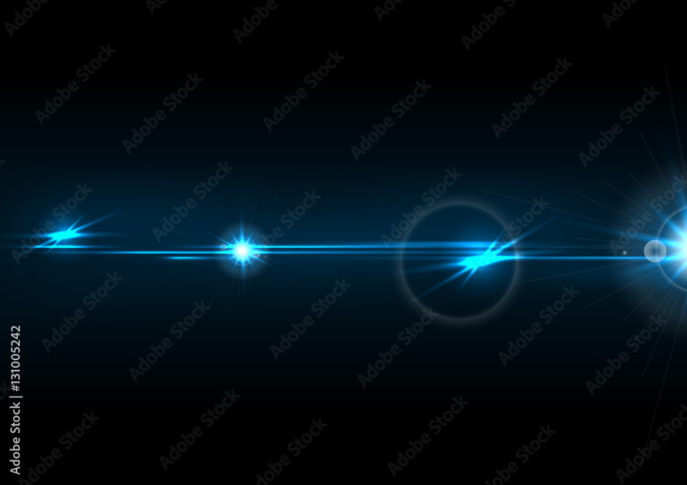 Blue glow lens flare effect vector design Stock Vector | Adobe Stock