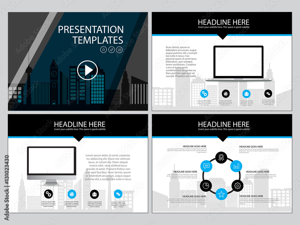 Page layout design template for presentation and brochure , Annual ...