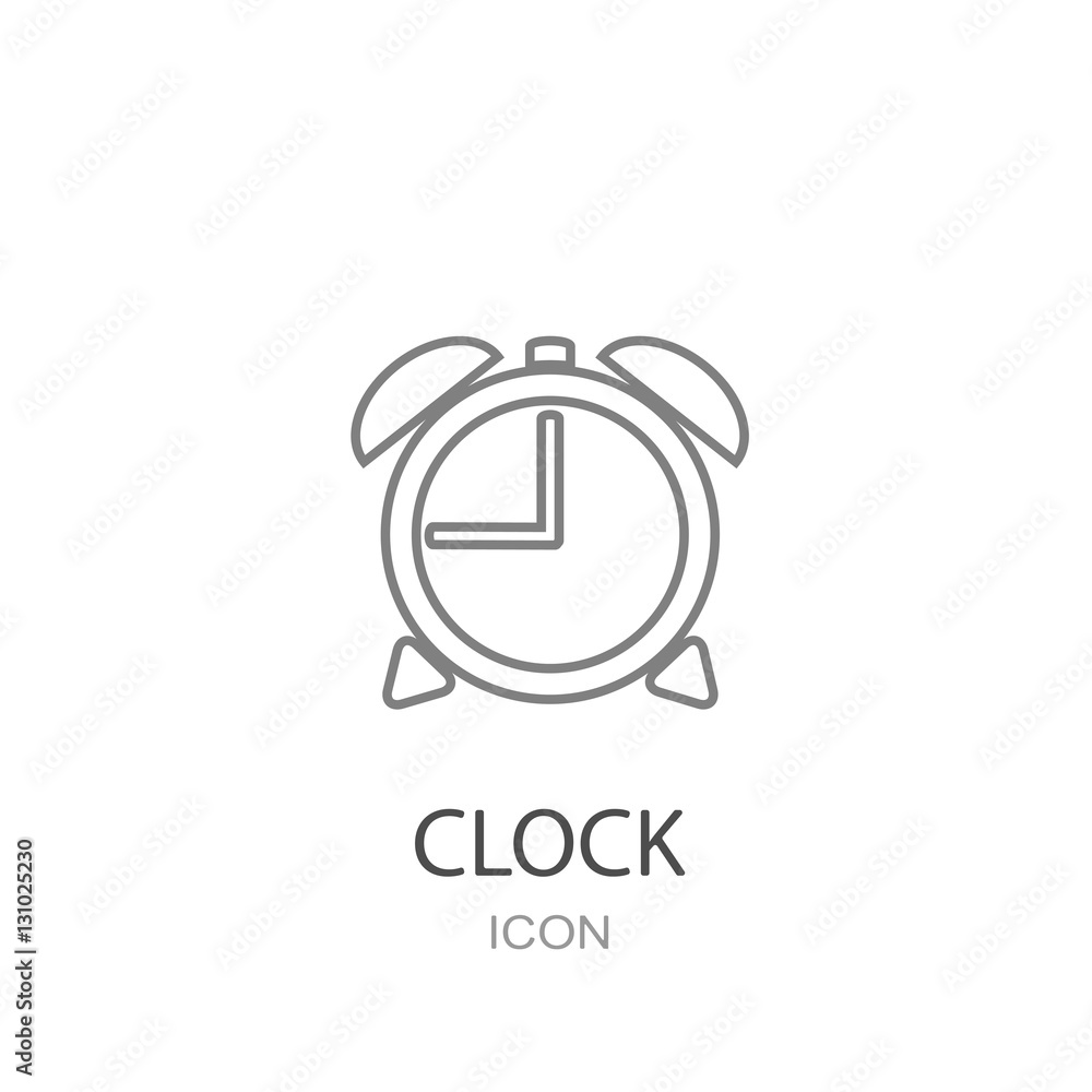 Clock Icon. Flat style object. Stock Vector | Adobe Stock