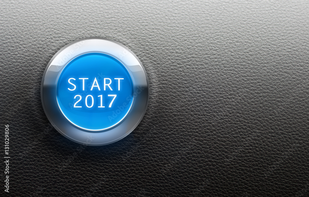 Blauer Startknopf 2017 Stock-Foto | Adobe Stock
