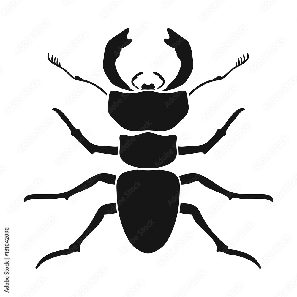 Forest red ant icon in black style isolated on white background ...