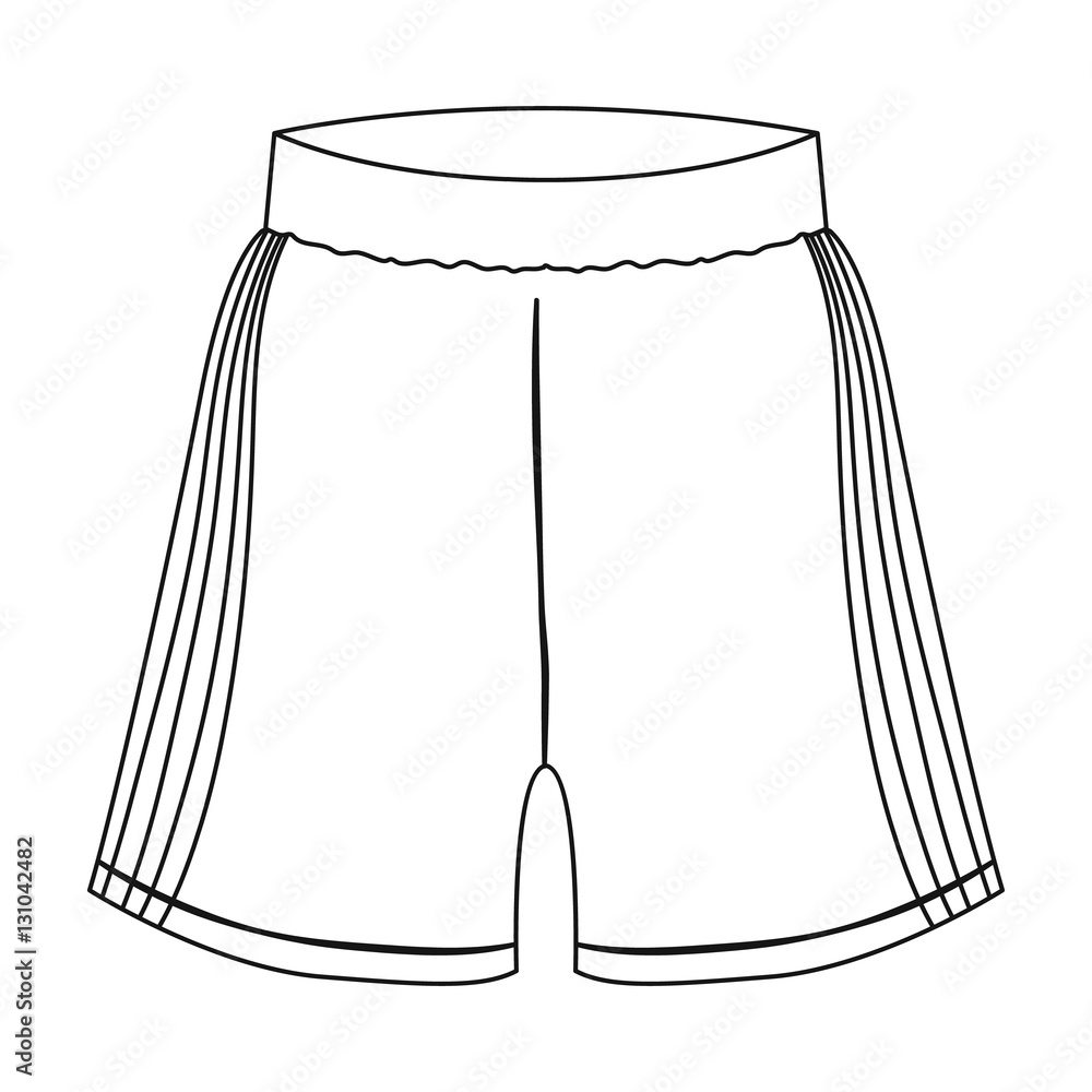 Boxing shorts icon in outline style isolated on white background ...