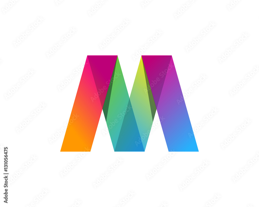 Letter M Multiply Color Logo Design Element Stock Vector | Adobe Stock