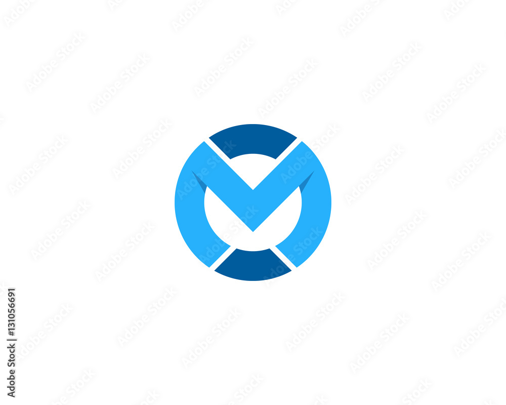 Letter M Circle Logo Design Element vector de Stock | Adobe Stock