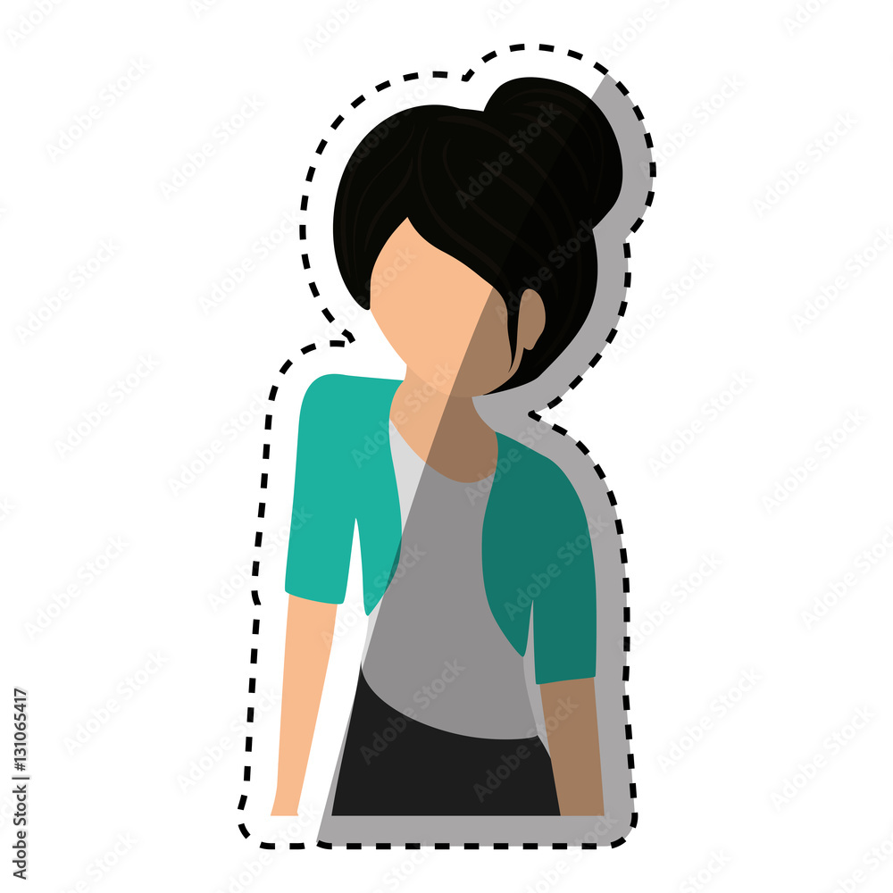 Young woman body complete icon vector illustration graphic design Stock ...