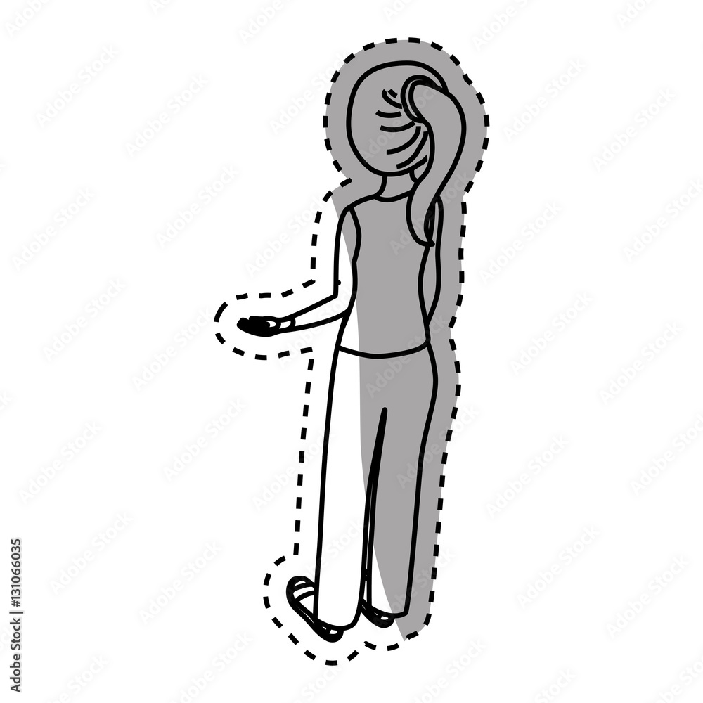 Young woman body complete icon vector illustration graphic design Stock ...