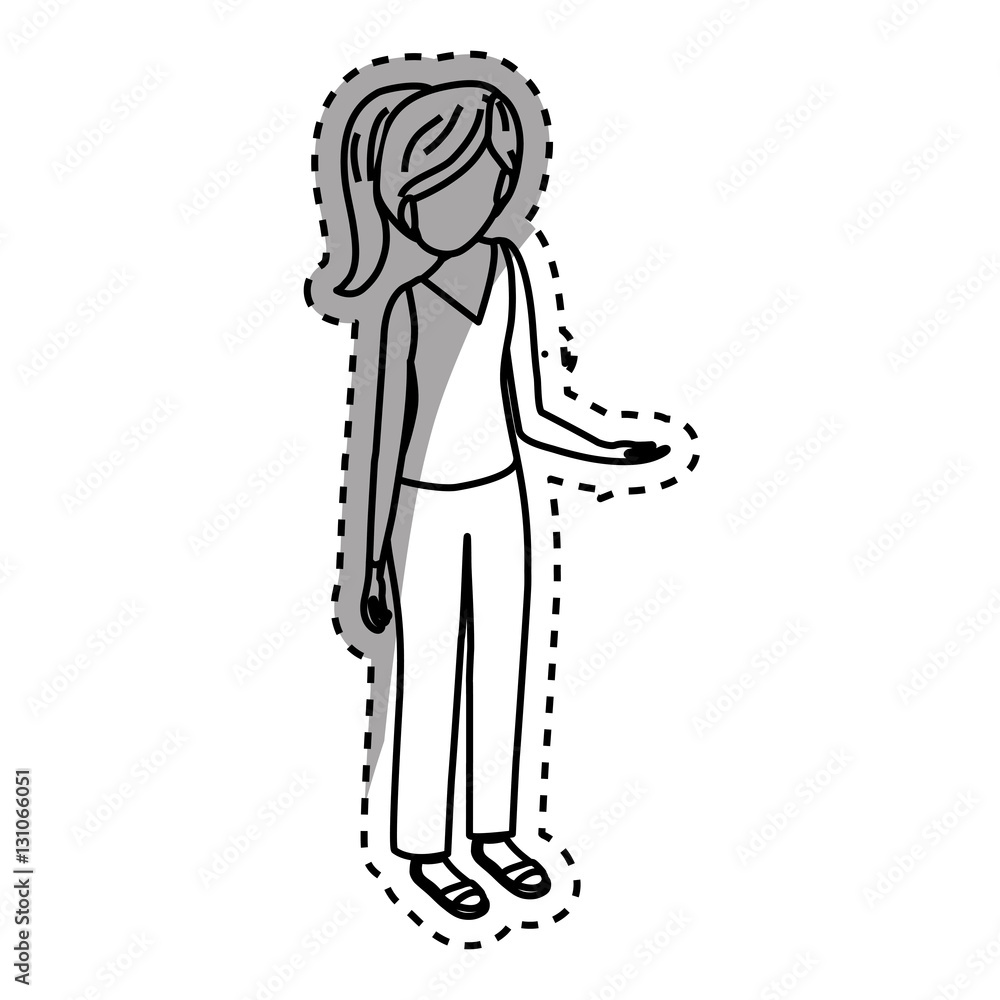 Young woman body complete icon vector illustration graphic design Stock ...