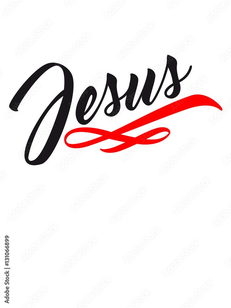 Text writing jesus christ cool logo design Stock-Illustration | Adobe Stock