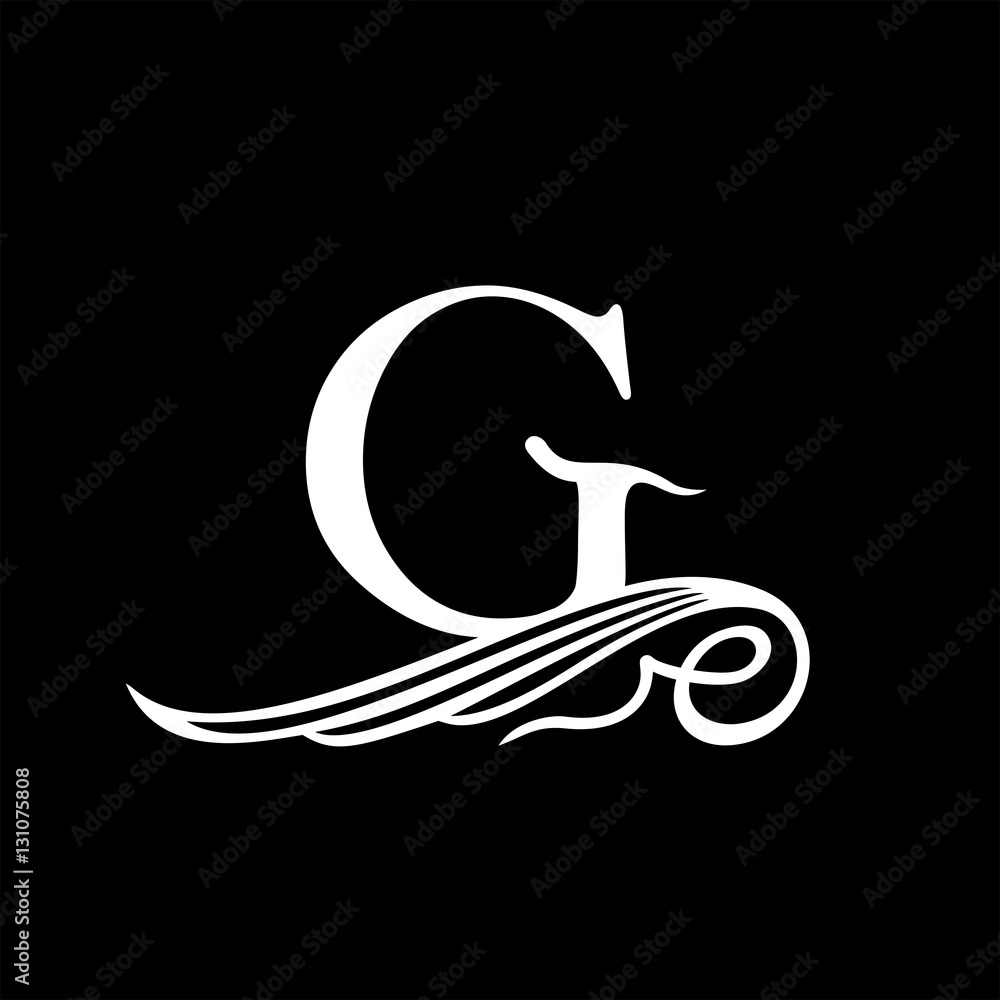 Capital Letter G for Monograms, Emblems and Logos. Beautiful Filigree ...