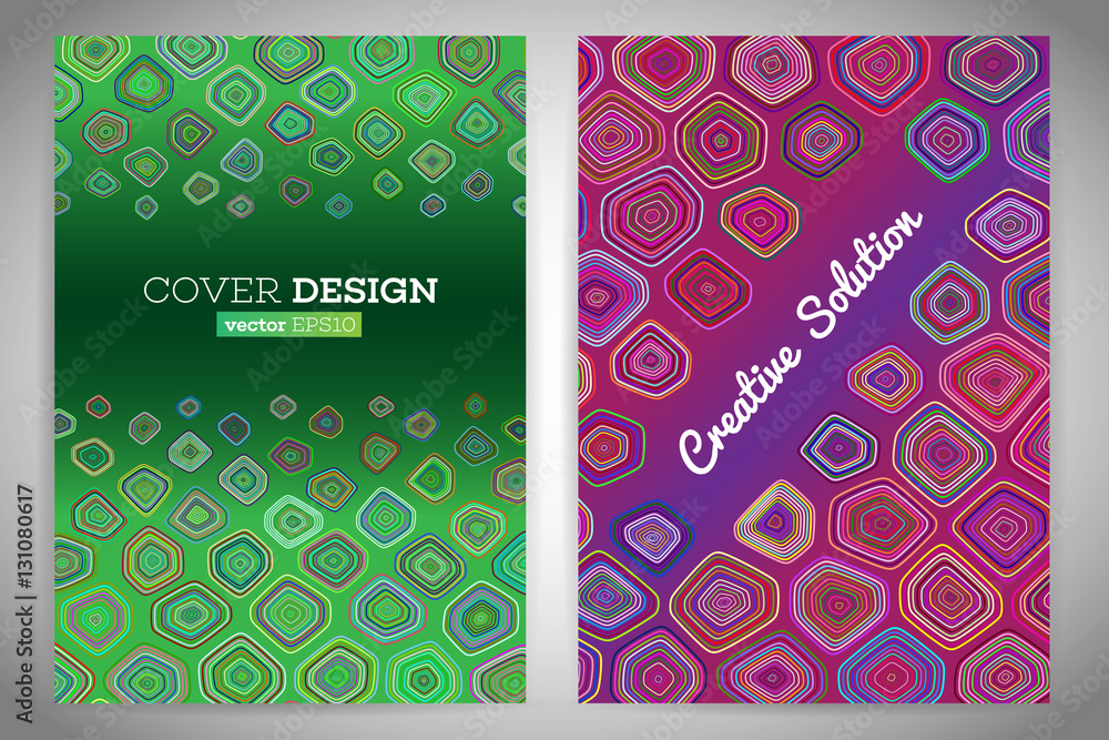 Colorful polygonal voronoi geometric prospectus design background ...