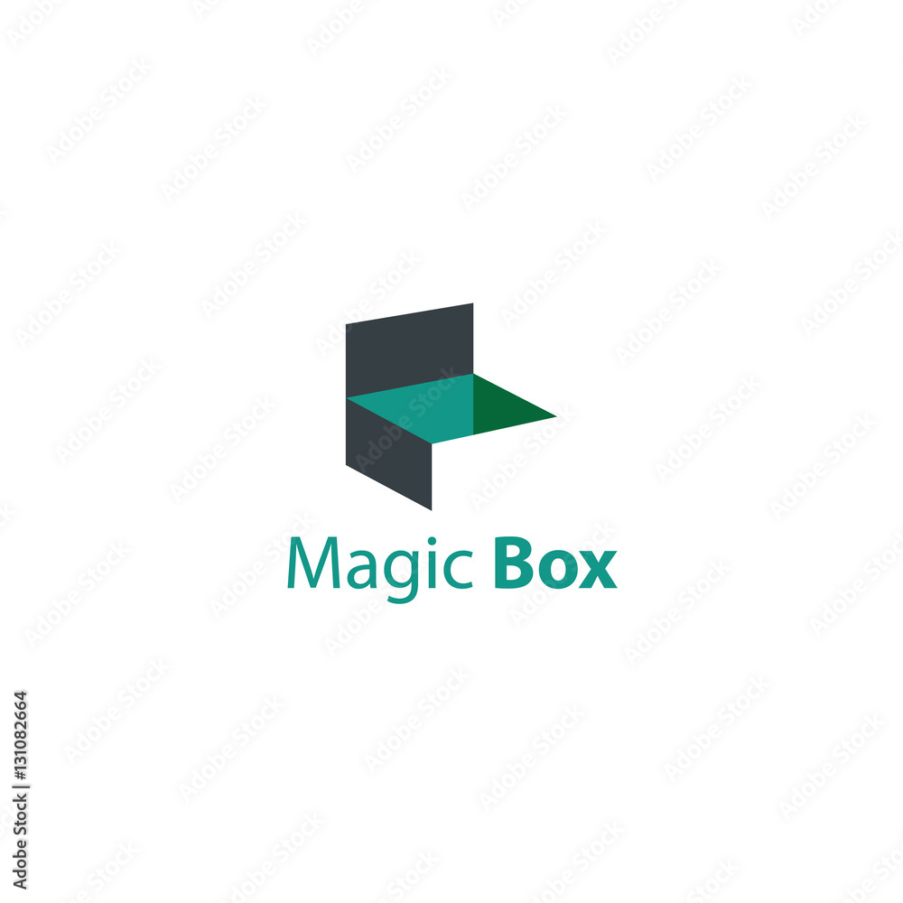 Magic Box Logo Design Stock Vector | Adobe Stock