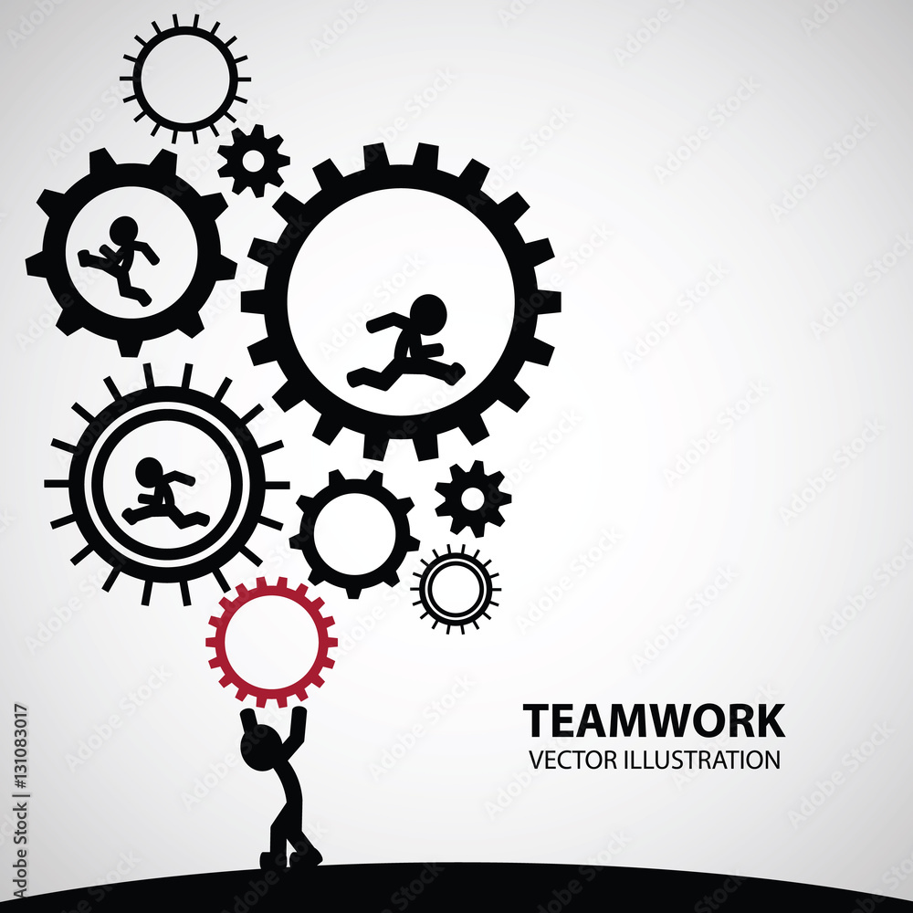 Working business leaders-Conceptual illustration of correct teamwork ...