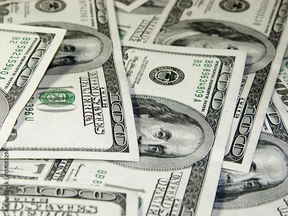 Cash. Money. US dollars. 100 dollar bills. one hundred dollar bills ...