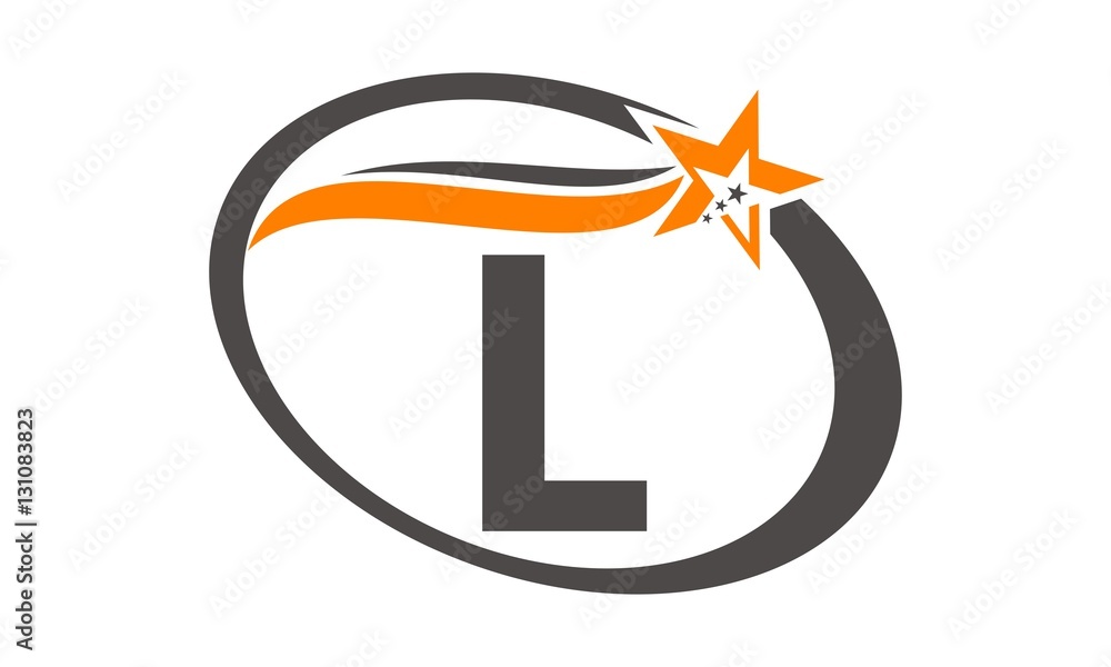 Star Swoosh Letter L Stock Vector | Adobe Stock