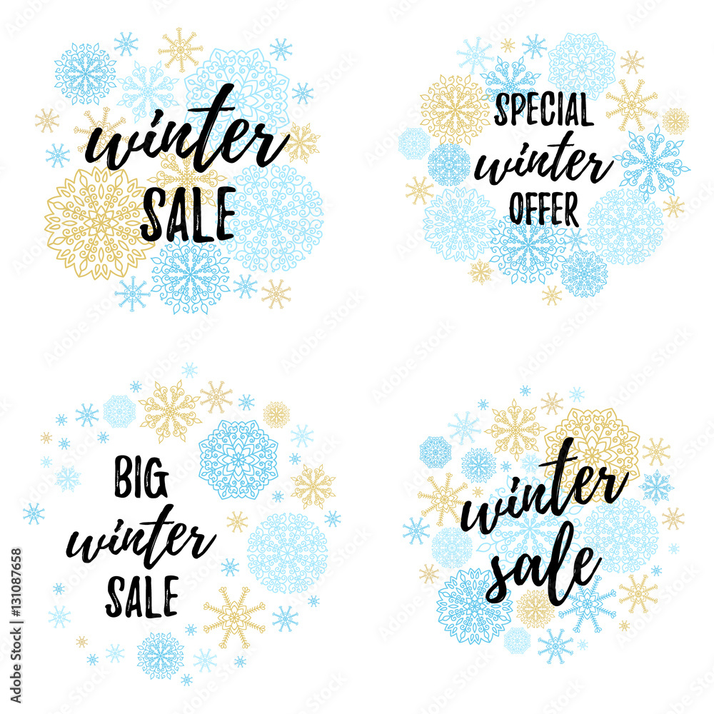 Christmas sale, Big winter sale, Special winter offer label, banner ...