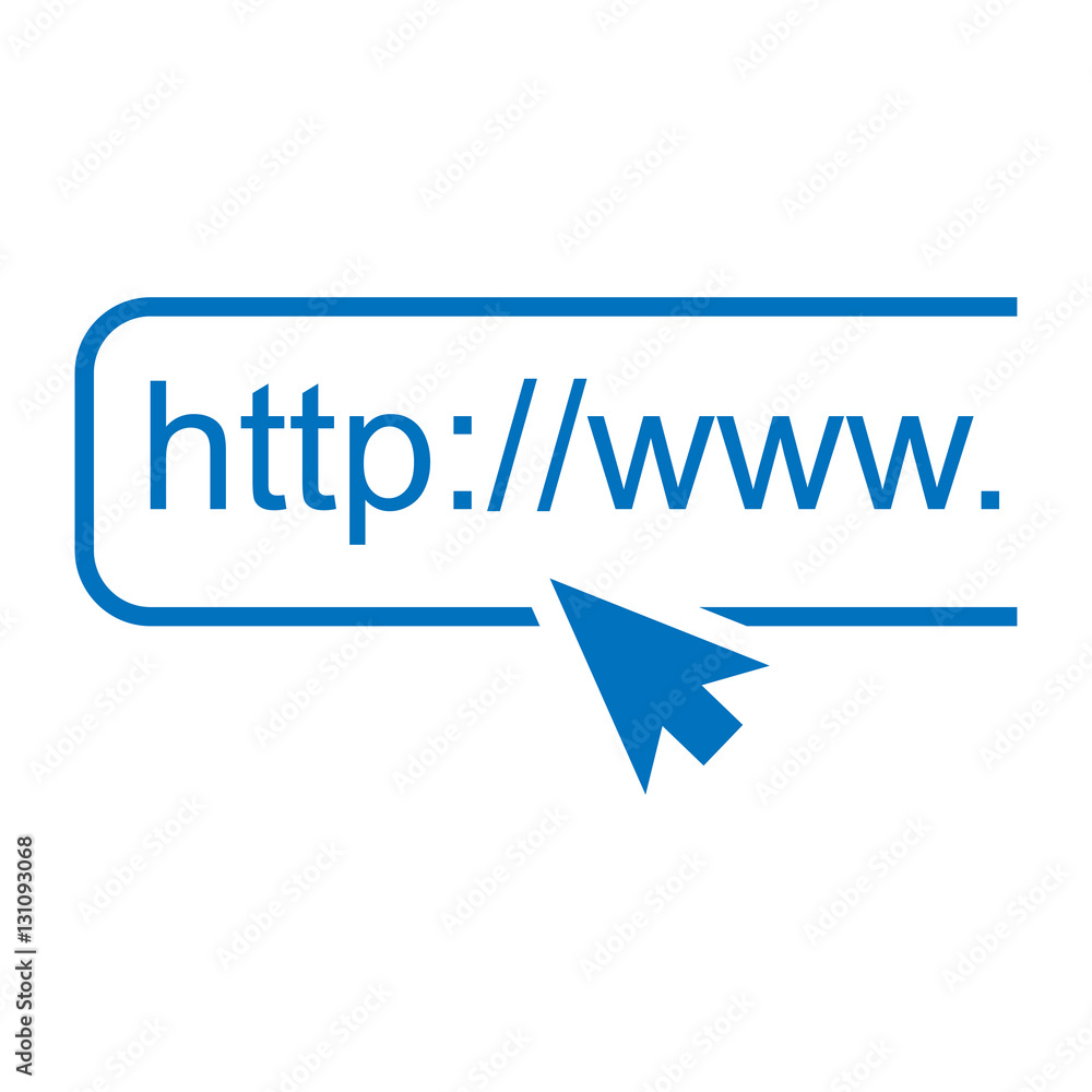 Icono plano http azul en fondo blanco Stock Vector | Adobe Stock