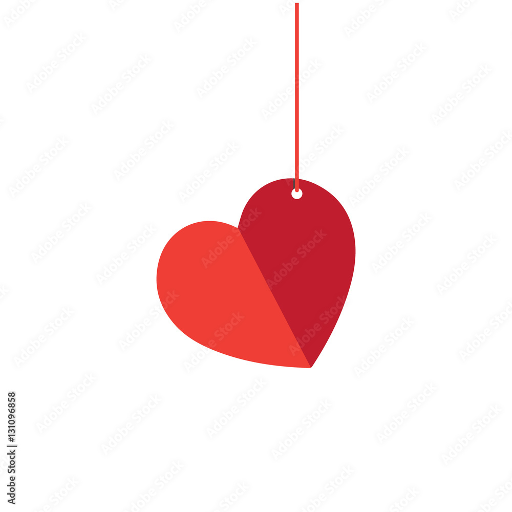 Hanging Love Paper 3D Design Template Stock Vector | Adobe Stock