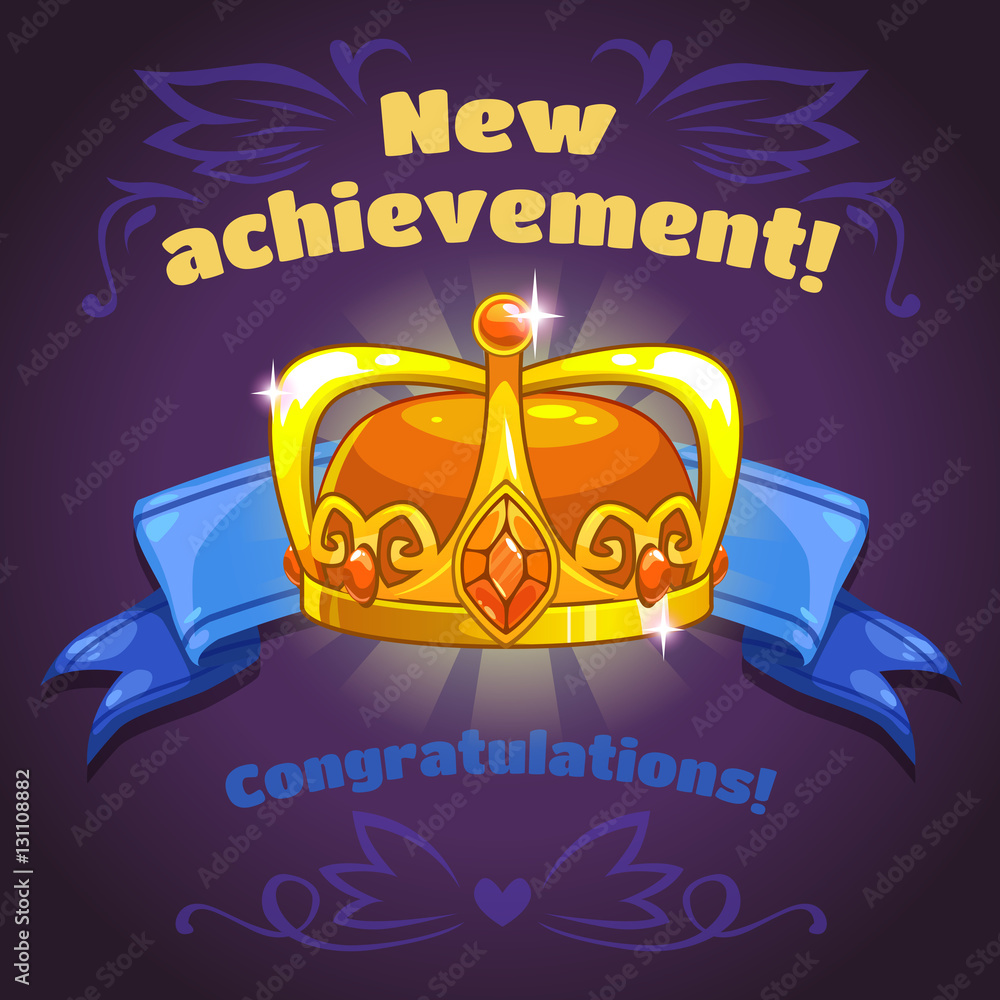 Cool vector illustration with king crown Stock Vector | Adobe Stock