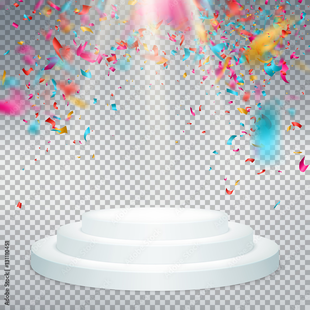 Winner background with confetti. EPS 10 Stock Vector | Adobe Stock