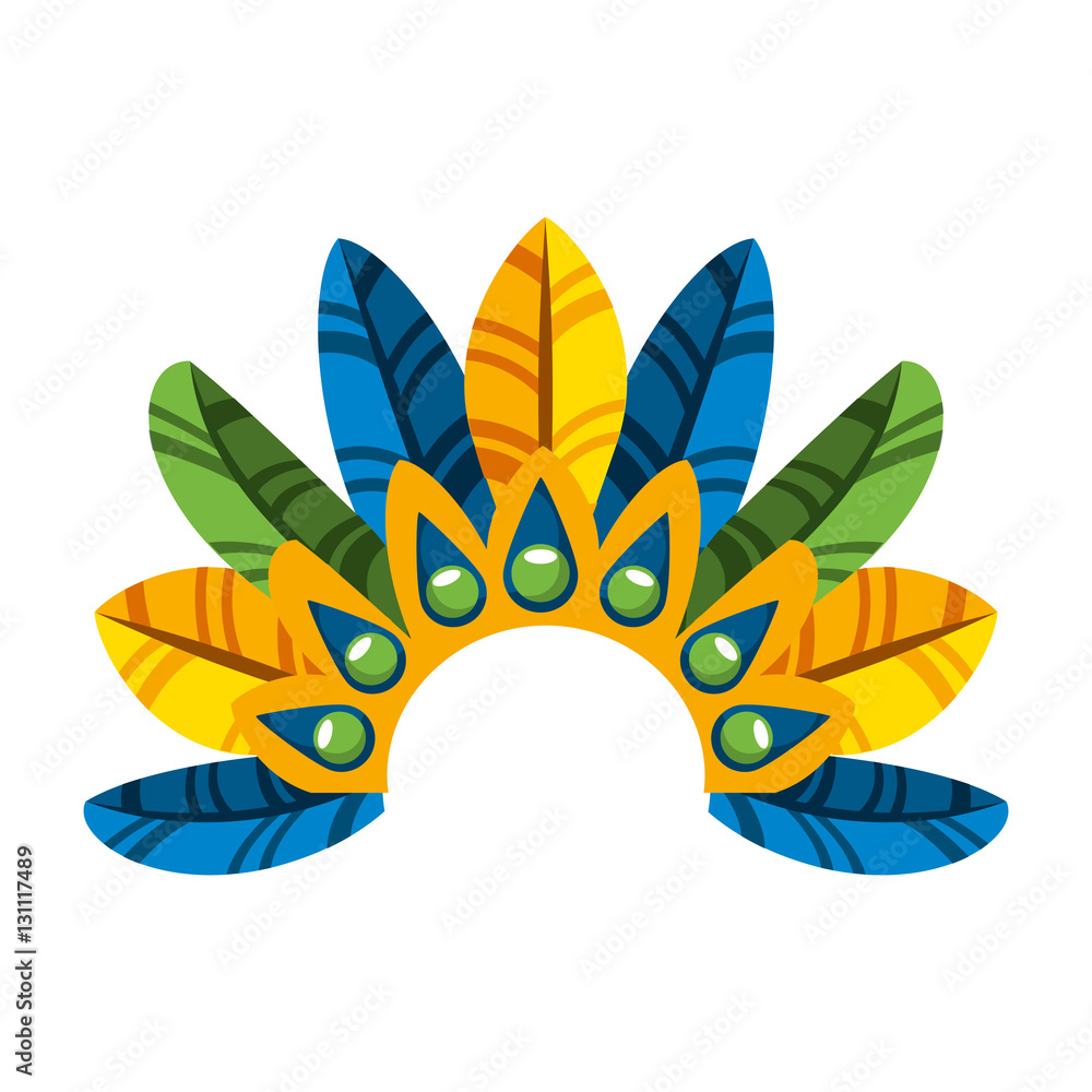 feather tropical carnival decoration vector illustration design Stock ...