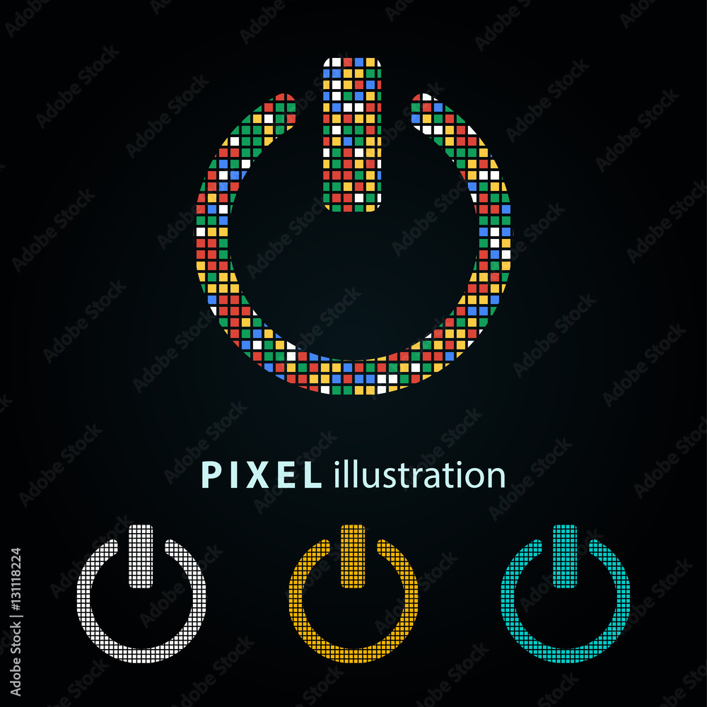 Power - pixel illustration. Stock Vector | Adobe Stock