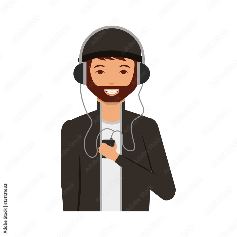 young man with headset character vector illustration design Stock ...