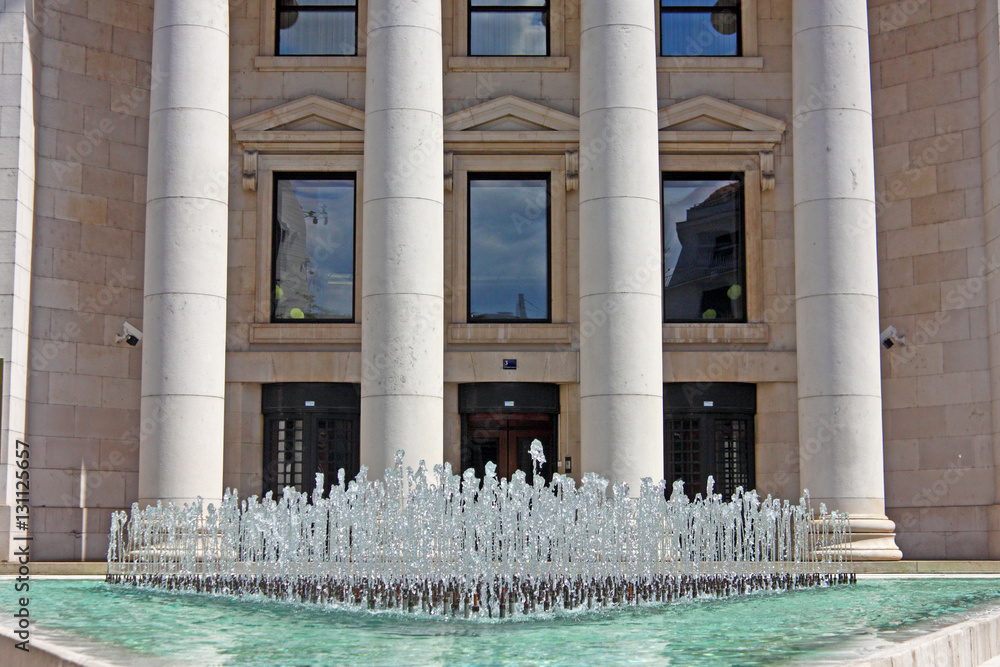 Columns and water Stock Photo | Adobe Stock