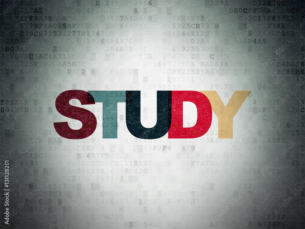 Studying concept: Study on Digital Data Paper background Stock ...