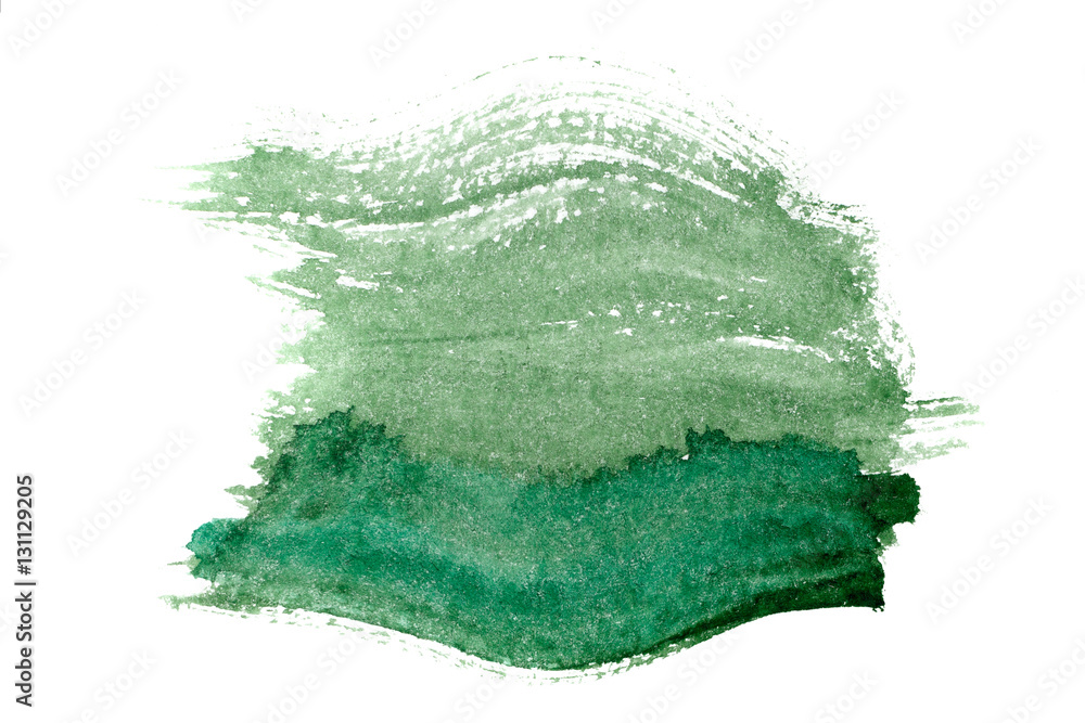 Green watercolor background. The gradient transition of color from rich ...