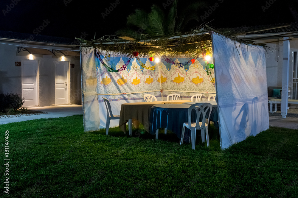 Sukkah - symbolic temporary hut for celebration of Jewish Holiday ...