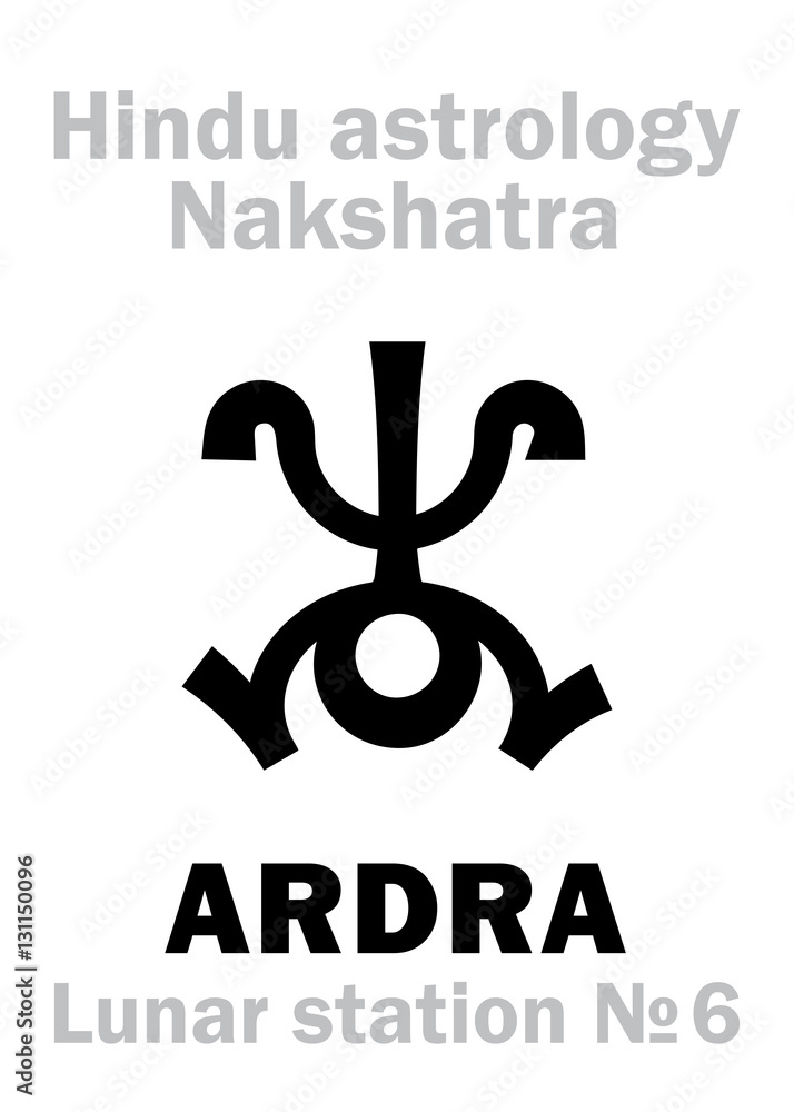 Astrology Alphabet: Hindu nakshatra ARDRA (Lunar station No.6 ...