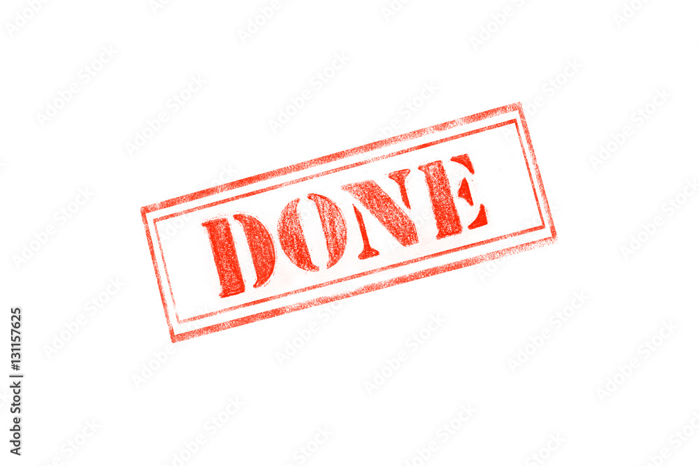 'DONE ' rubber stamp over a white background Stock Photo | Adobe Stock