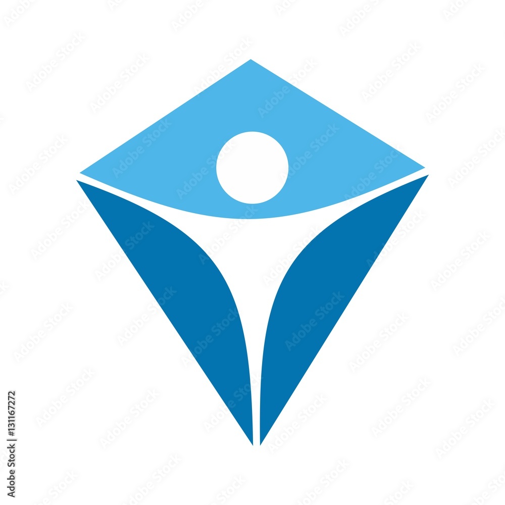 kite logo with person symbol. logo template. eps 8. Stock Vector ...